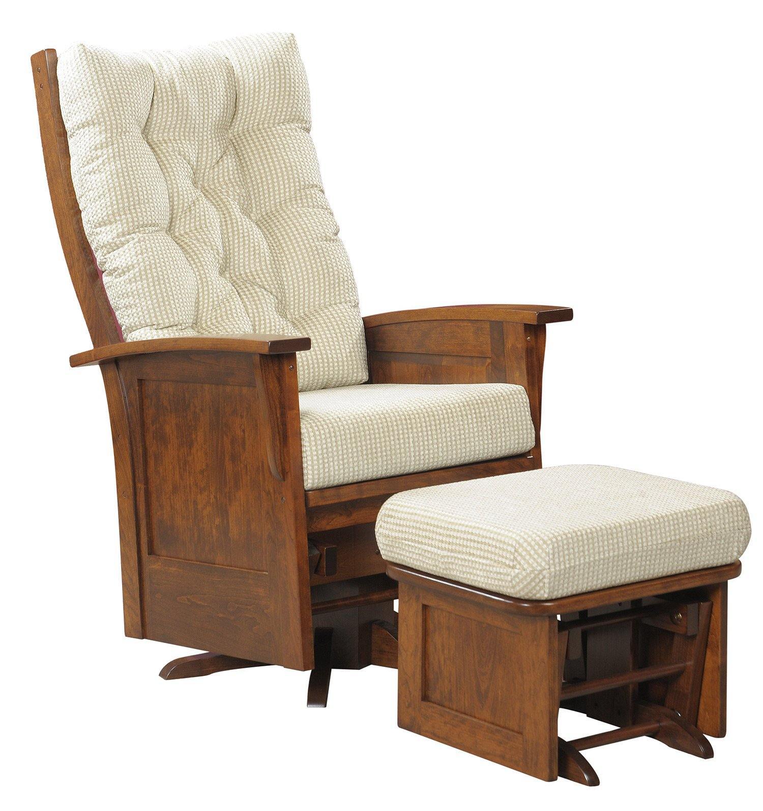 Amish Deluxe Mission Swivel Glider – Foothills Amish Furniture