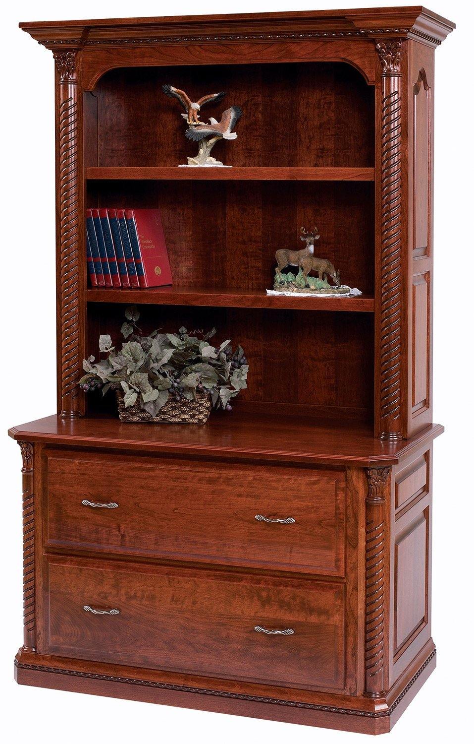 Lexington Amish Lateral File & Bookshelf – Foothills Amish Furniture